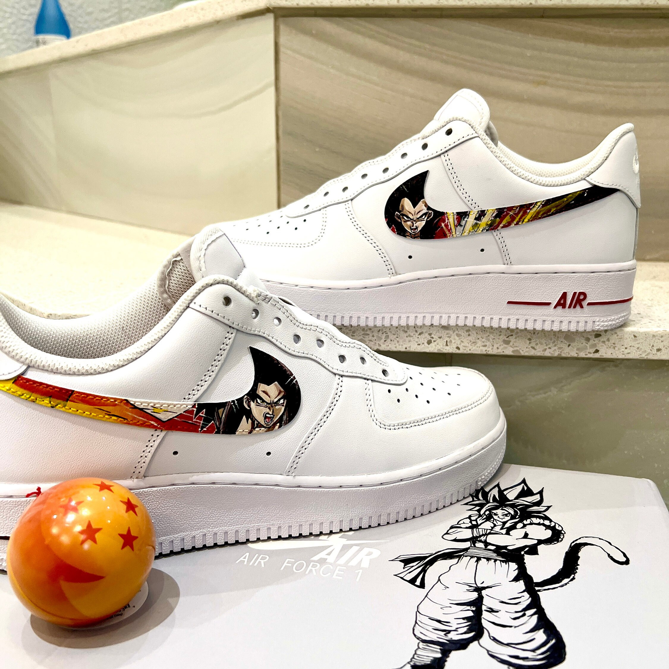 Custom Air Force 1 Anime Inspired Shoes, Custom Hand Painted Sneakers ...