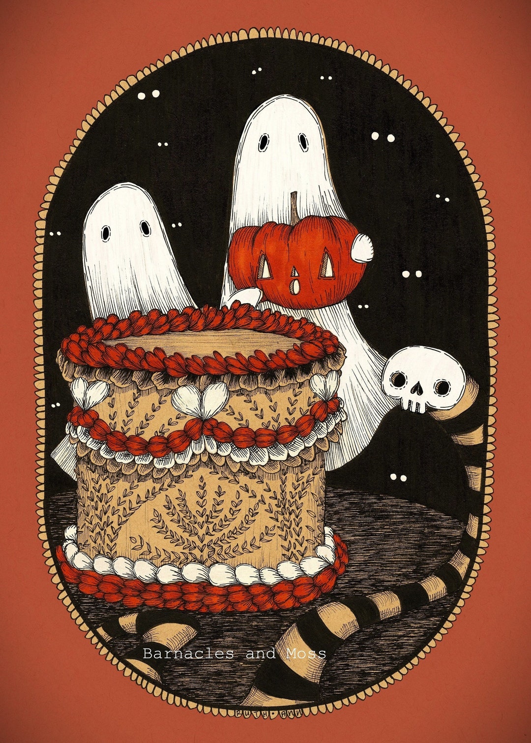 Halloween Cake Fine Art Print | Whimsigoth Art | Halloween Art ...