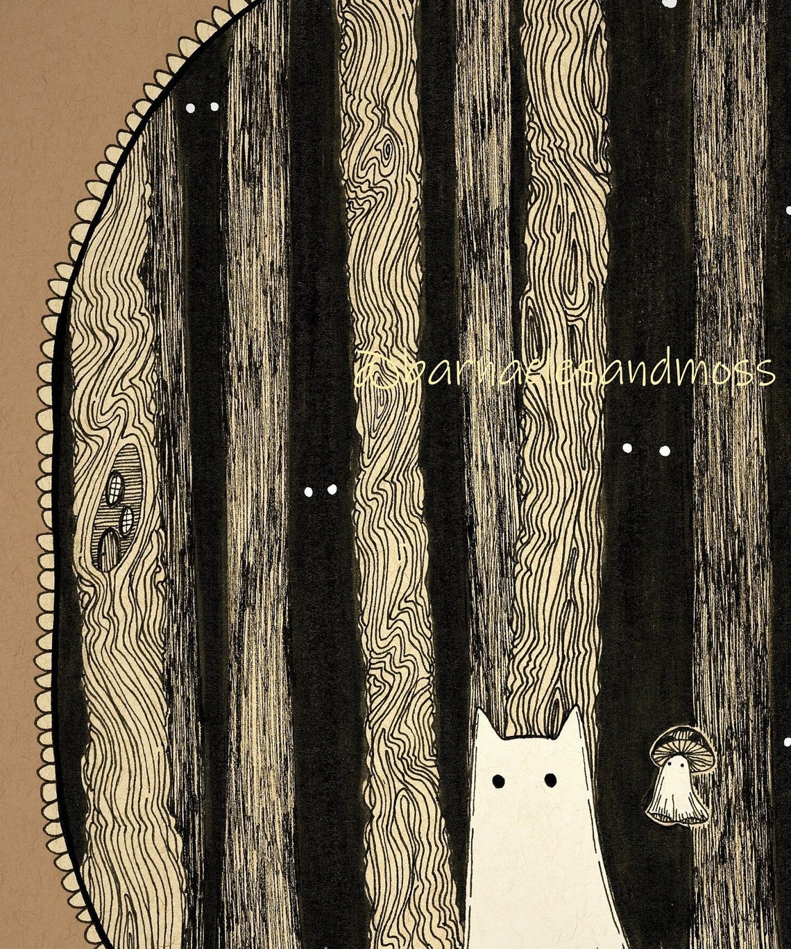 Forest Fun Fine Art Print Haunted Forest Whimsigoth Art - Etsy