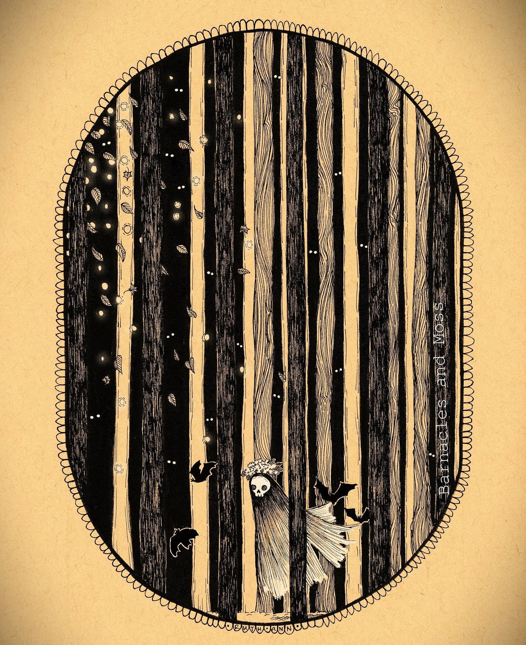 Monster Bride Fine Art Print | Haunted Forest | Whimsigoth Decor ...