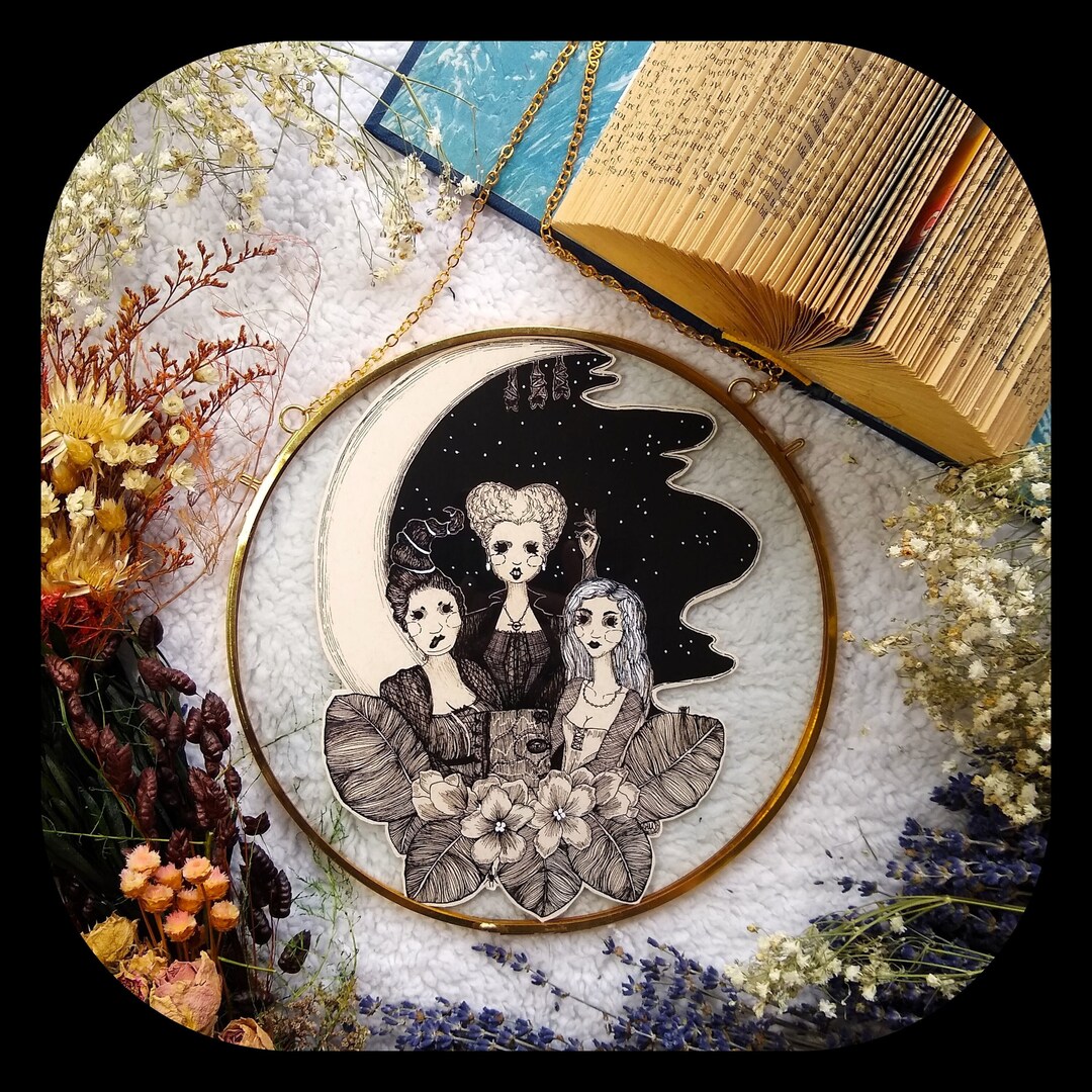 Large Sanderson Sisters Floating Frame Whimsigoth Fine Art Print Hocus ...
