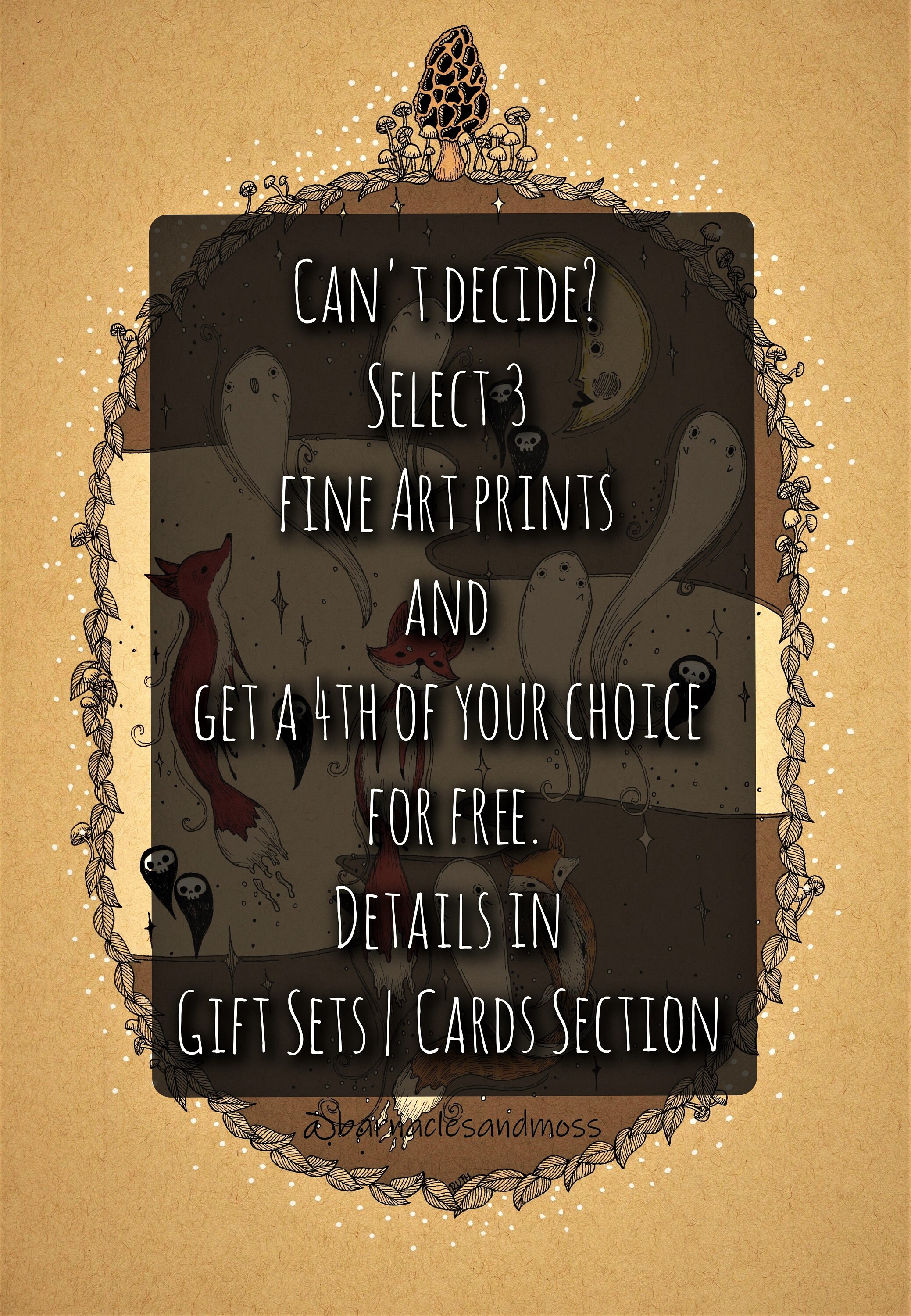 Sunflower Creatures Fine Art Print Goblincore Decor Dark - Etsy