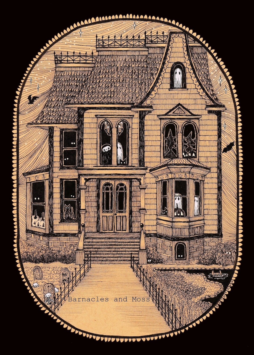 Victorian Haunted House Fine Art Print | Ghost Fine Art | Whimsigoth ...