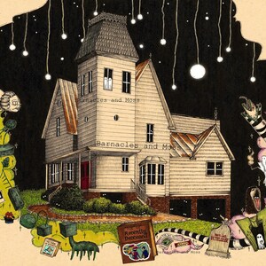 Deetz Haunted House Fine Art Print | Lydia Artwork - Etsy