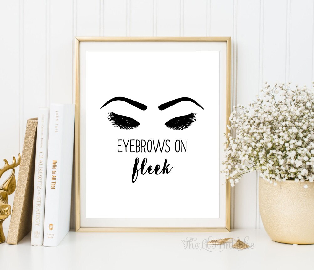 Eyebrows Prints, Eyelash Print, Eyebrow Printable, Eyelash Wall Art ...