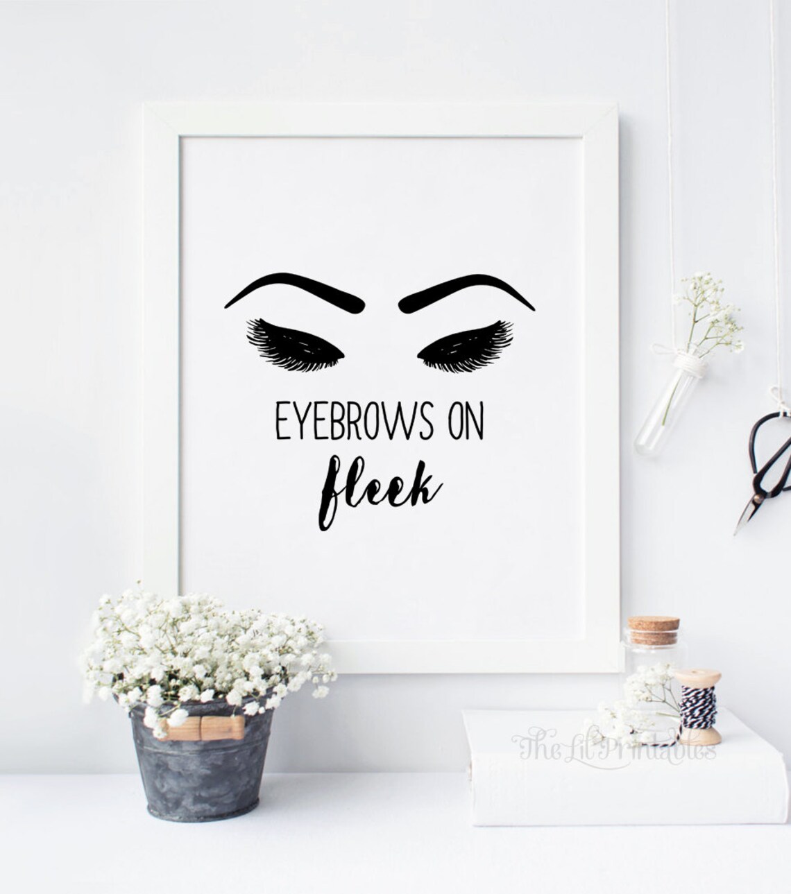 Eyebrows Prints, Eyelash Print, Eyebrow Printable, Eyelash Wall Art ...