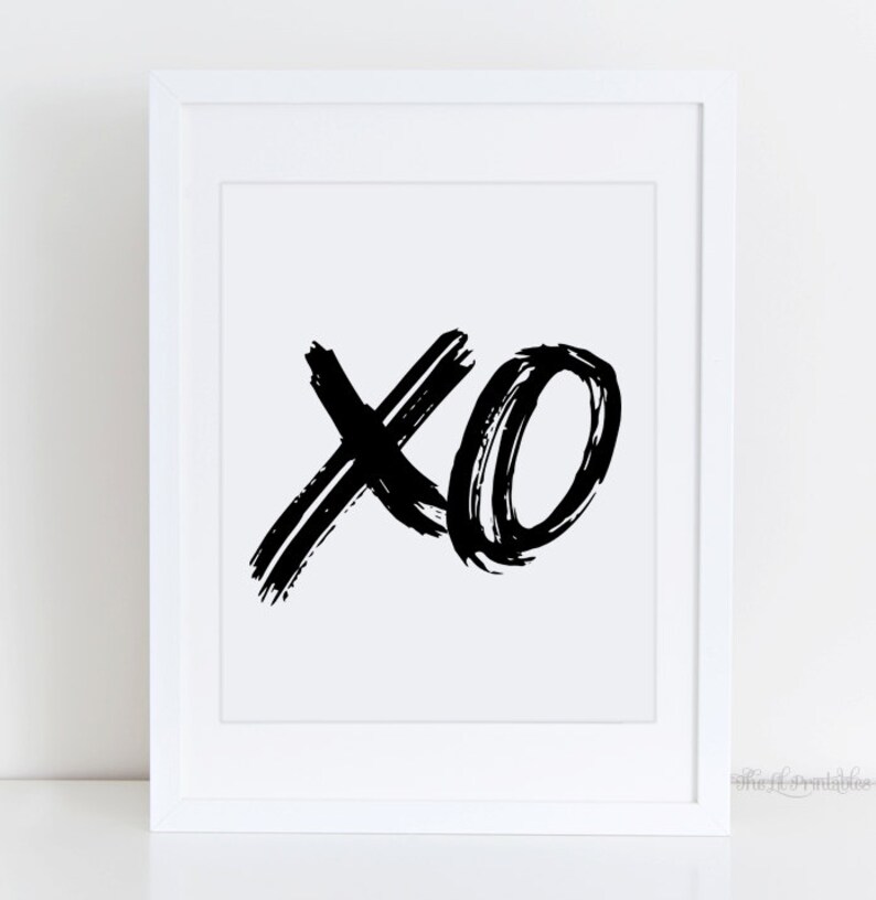 XO Printable, Typography Printable, Beauty Room Decor , Teen Wall Art ...