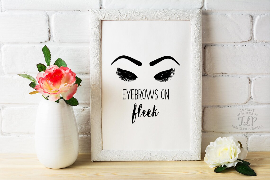 Eyebrows Prints, Eyelash Print, Eyebrow Printable, Eyelash Wall Art ...