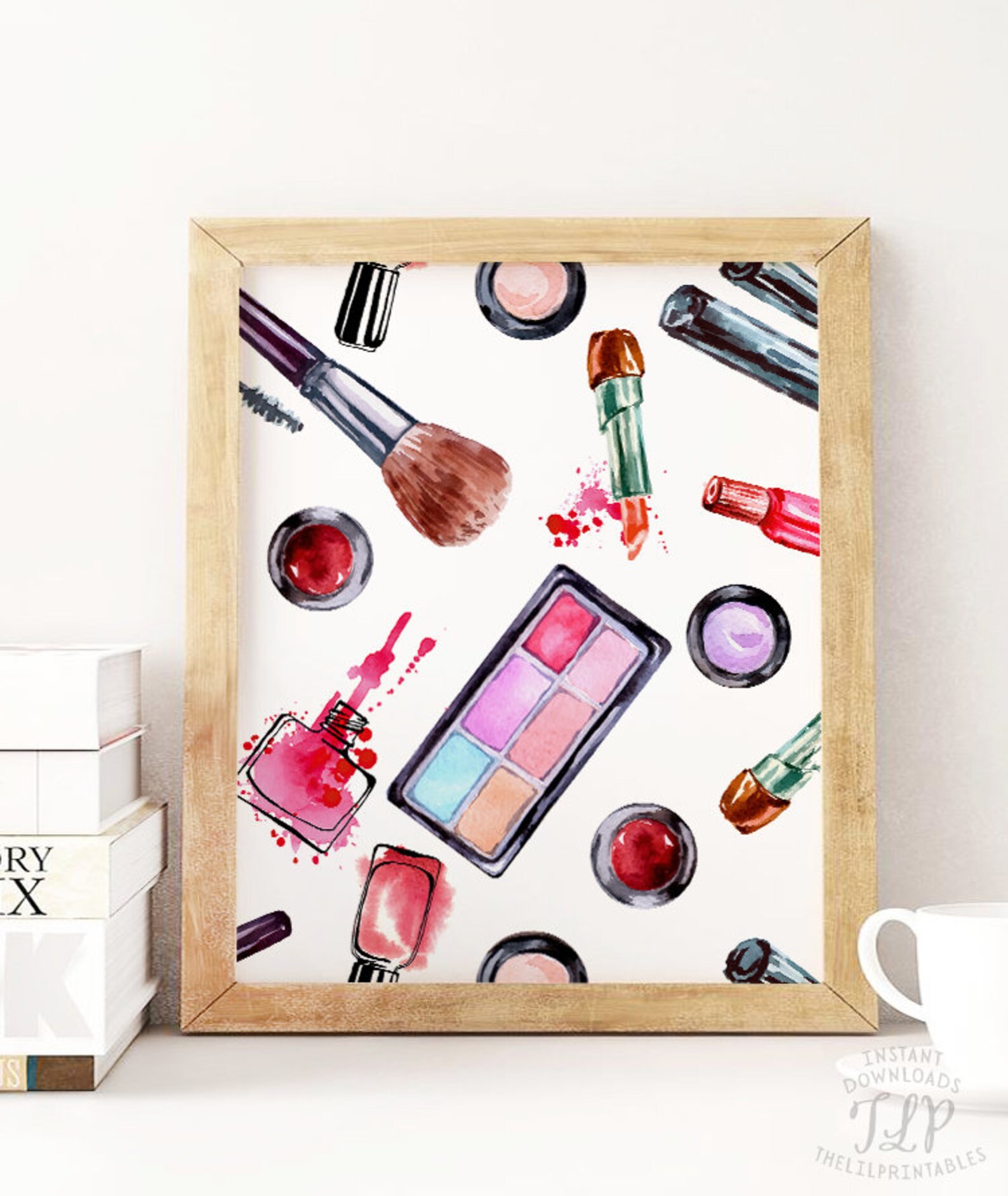 Makeup Printable Cosmetic Wall Art Beauty Room Wall Art | Etsy