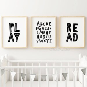 Alphabet Print, Alphabet Kids Room Print, Kids Room Decor, Baby Room ...