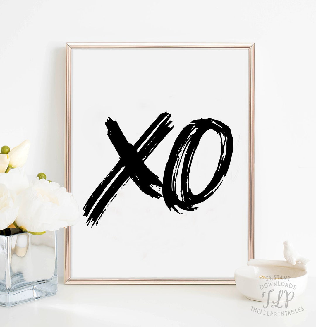 XO Printable, Typography Printable, Beauty Room Decor , Teen Wall Art ...
