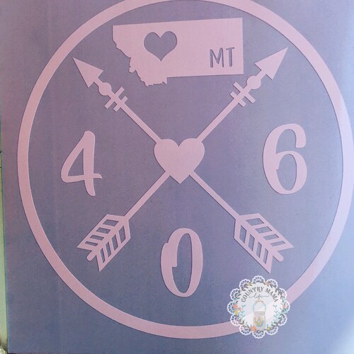 Montana 406 Area Code Decal / Montana State Car Decal / - Etsy