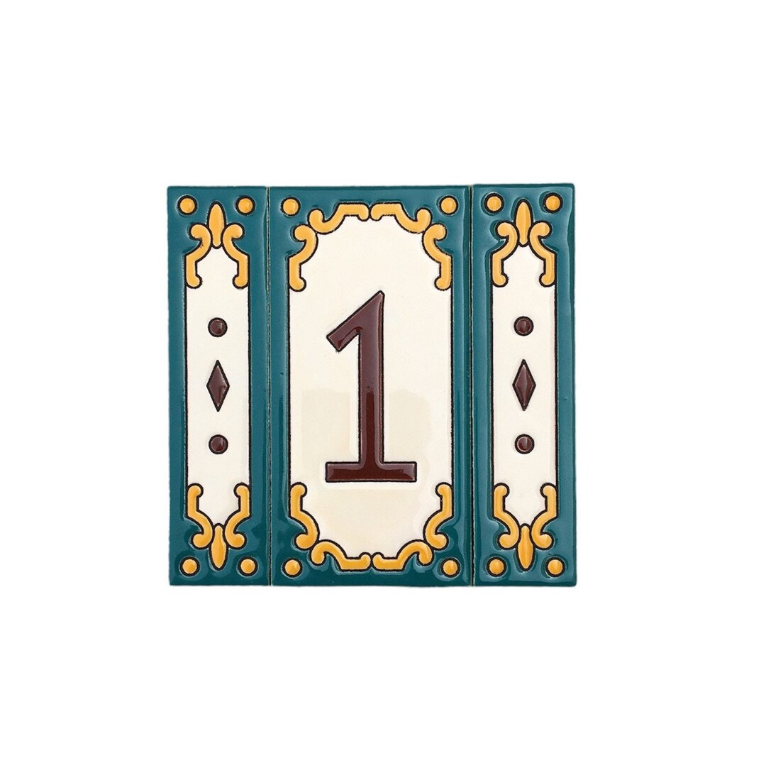 Handmade Ceramic Numbers and Letters - Glazed in Spain - Model "jacho ...