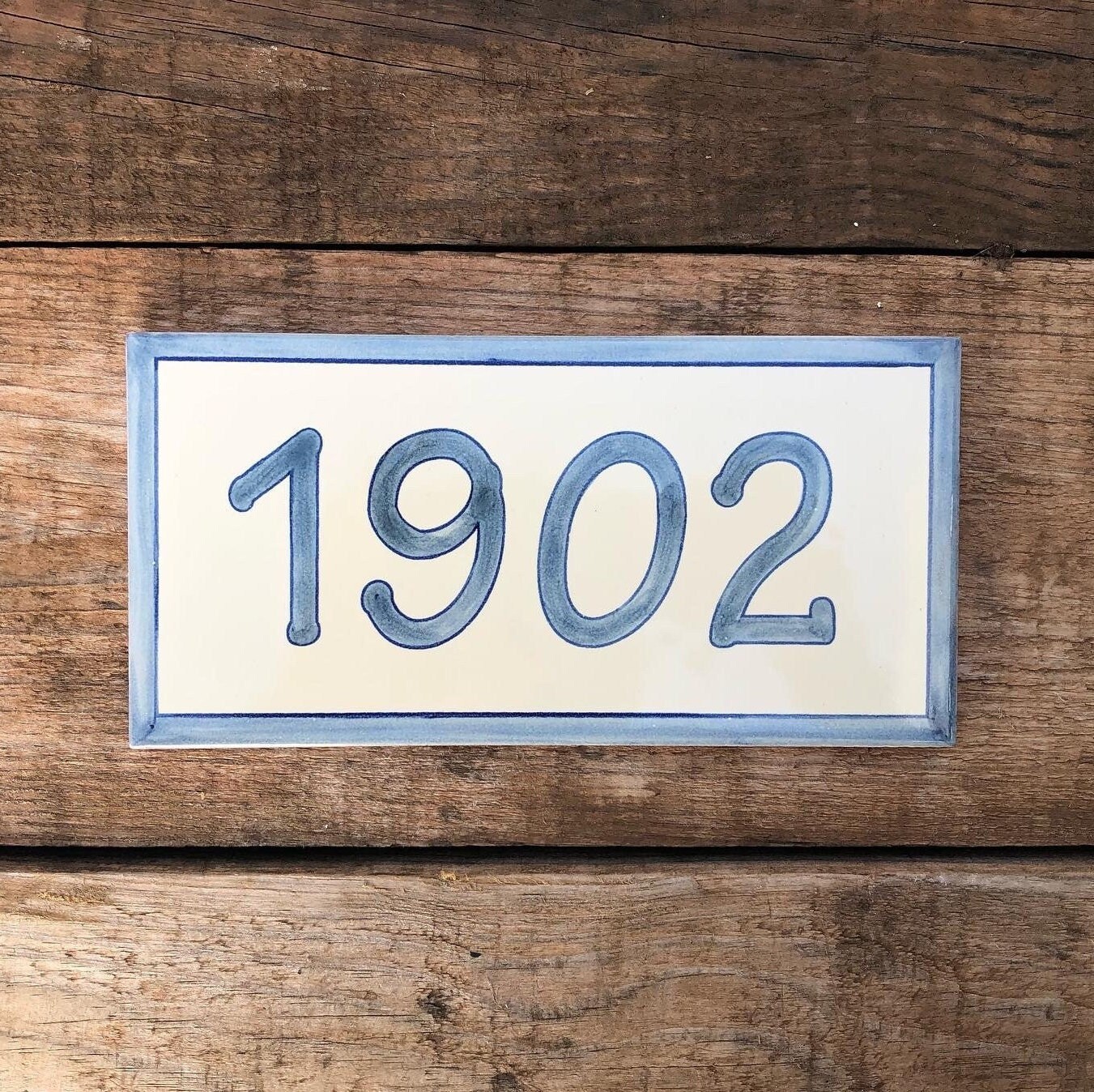 Spanish Ceramic Date and Year Tile 10 X 20 Cm 3.9 X 7.8 Ceramic Year ...