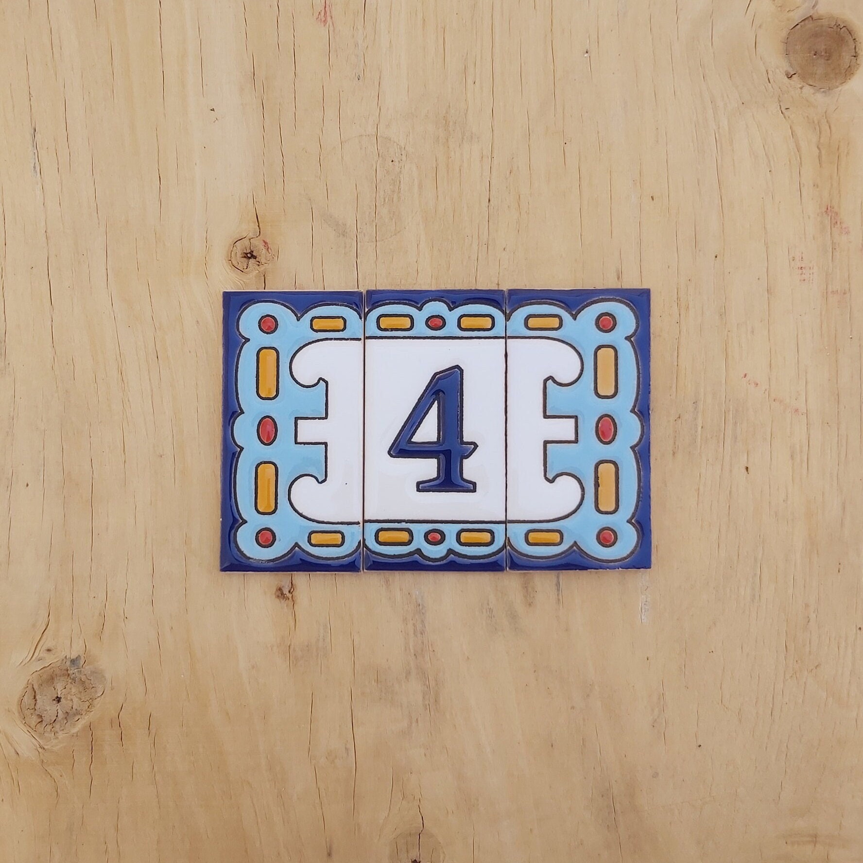 Ceramic Tile Letters and Numbers 2.95 for the Wall Hand Painted in ...