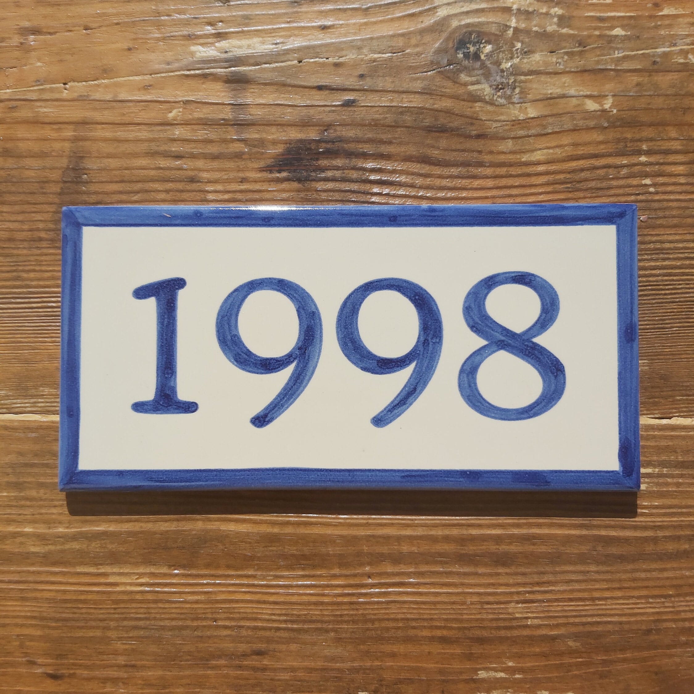 Spanish Ceramic Date and Year Tile 10 X 20 Cm 3.9 X 7.8 Ceramic Year ...