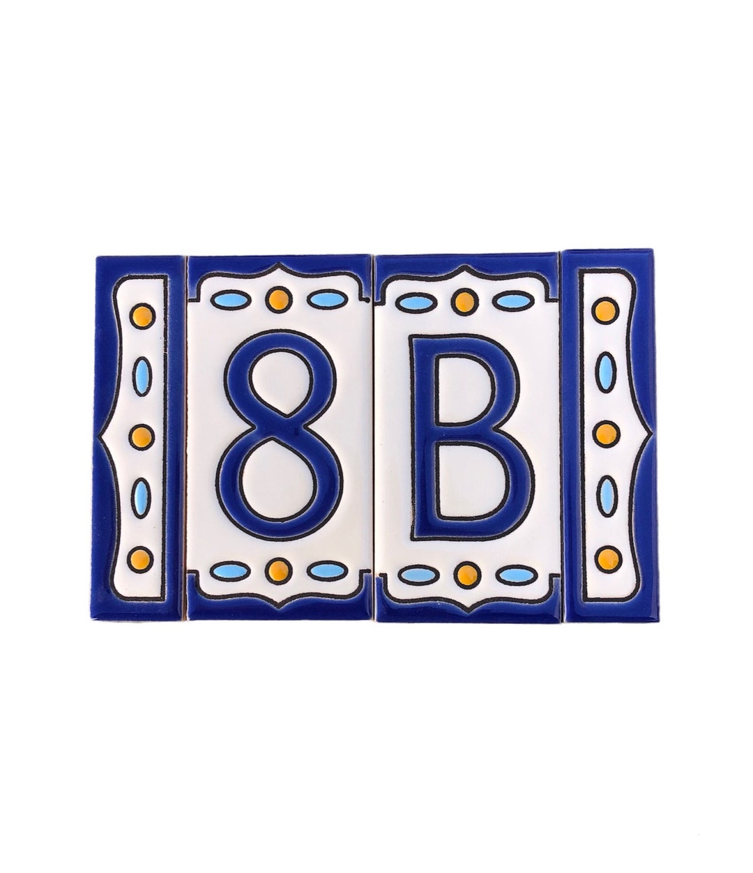 Numbers and Letters for the Wall Metal Frame Hand Painted in Spain ...