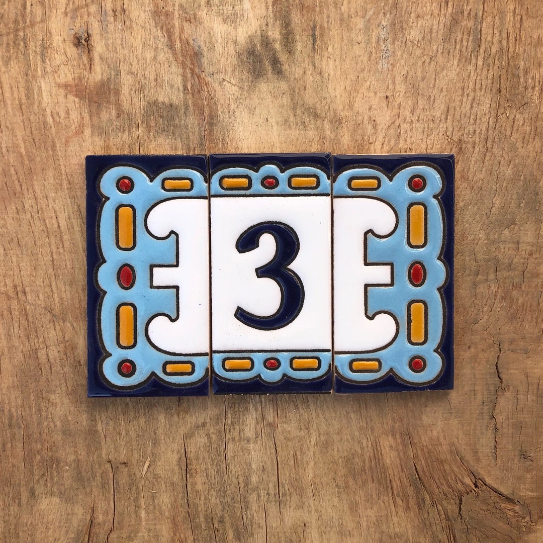 Ceramic Tile Letters and Numbers 2.95 for the Wall Hand Painted in ...