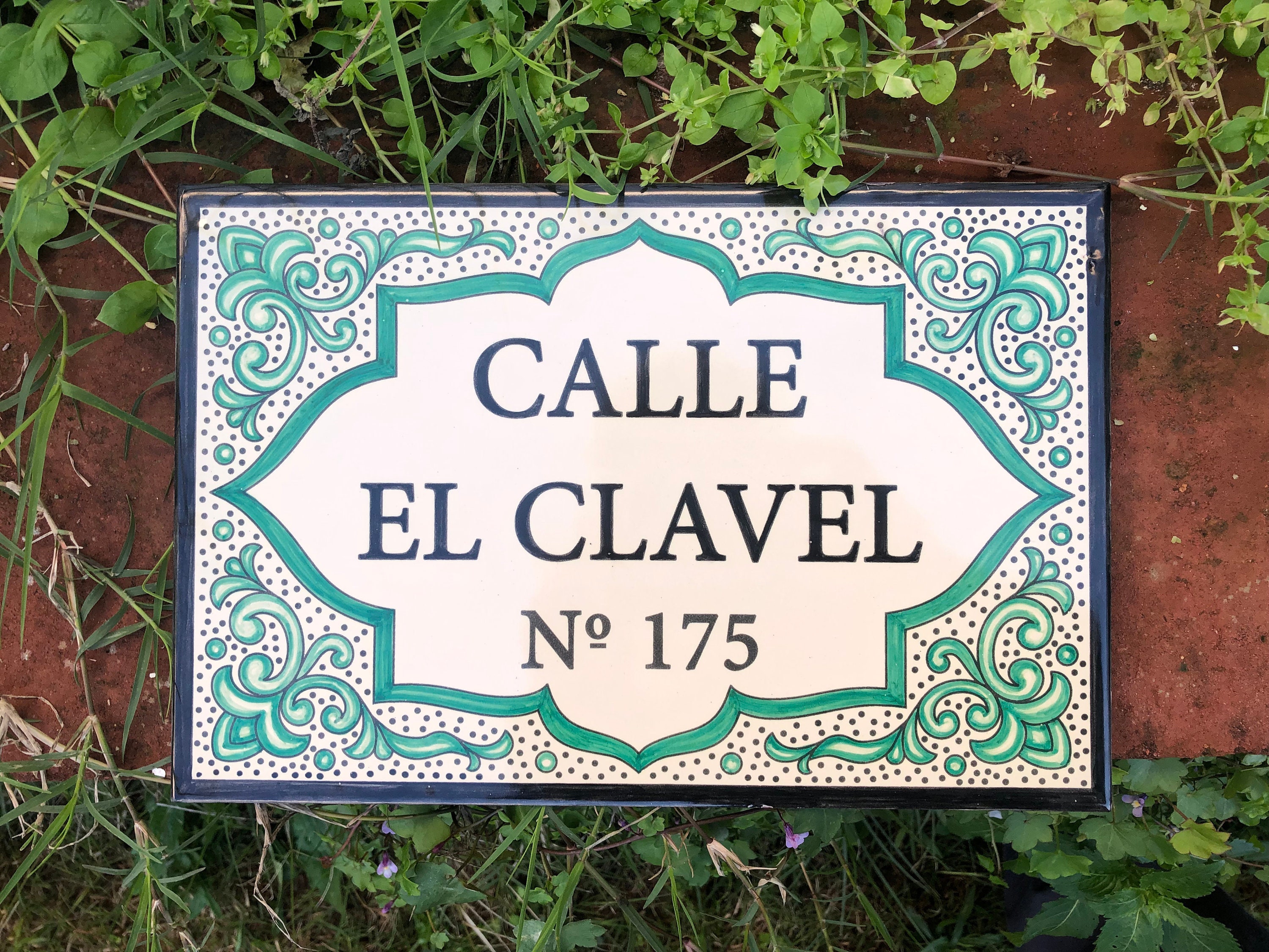 Ceramic Plate With Name Villa Plate 20 X 30 Cm 7.8 X 11.8 Custom ...