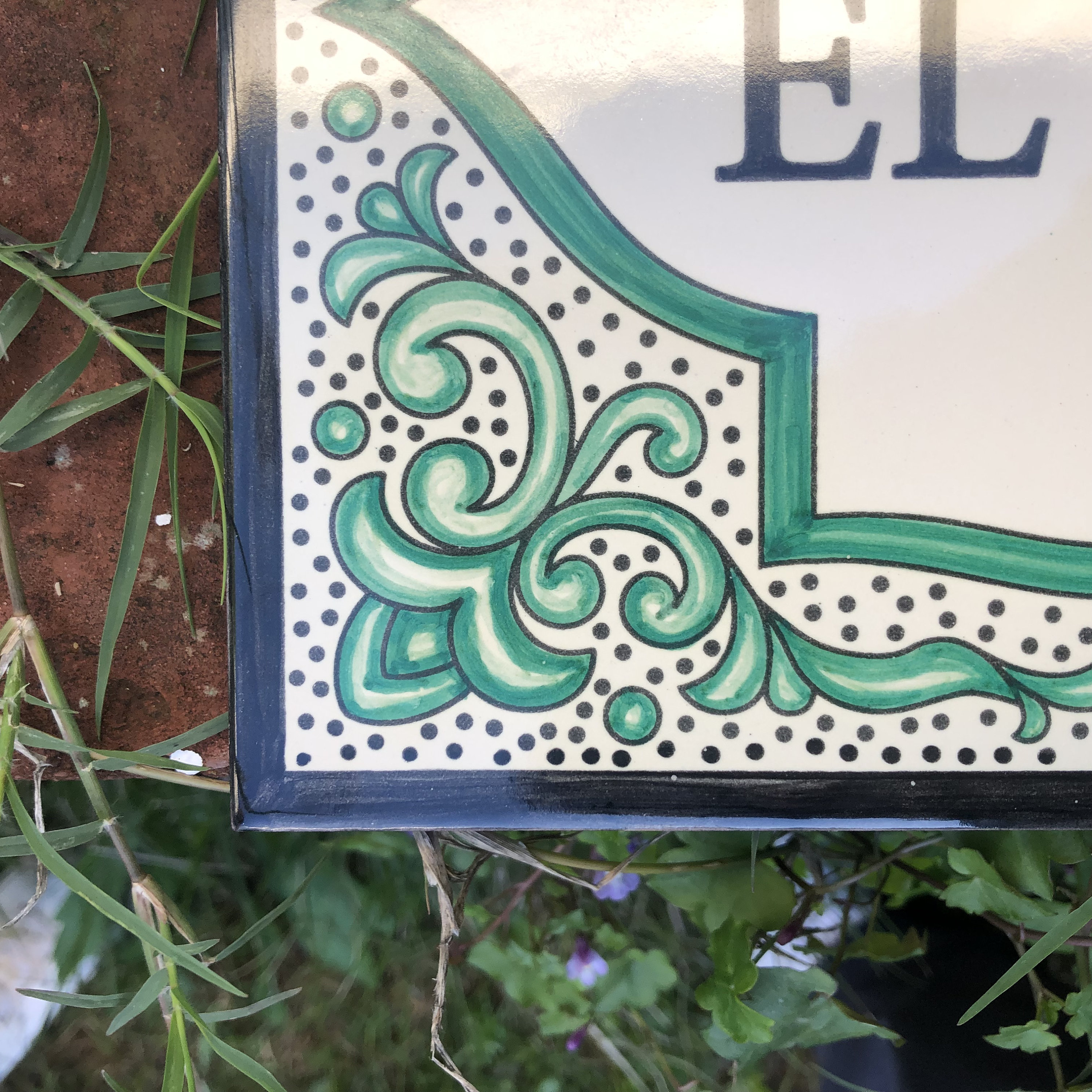 Ceramic Plate With Name Villa Plate 20 X 30 Cm 7.8 X 11.8 Custom ...