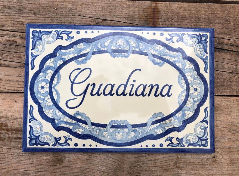 Personalized Ceramic Name Plate 20 X 30 Cm 7.8 X 11.8 Custom Ceramic ...