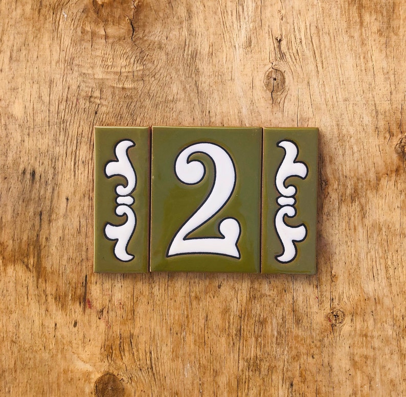 Ceramic Numbers and Letters for Wall Hand Painted in Spain Model ...
