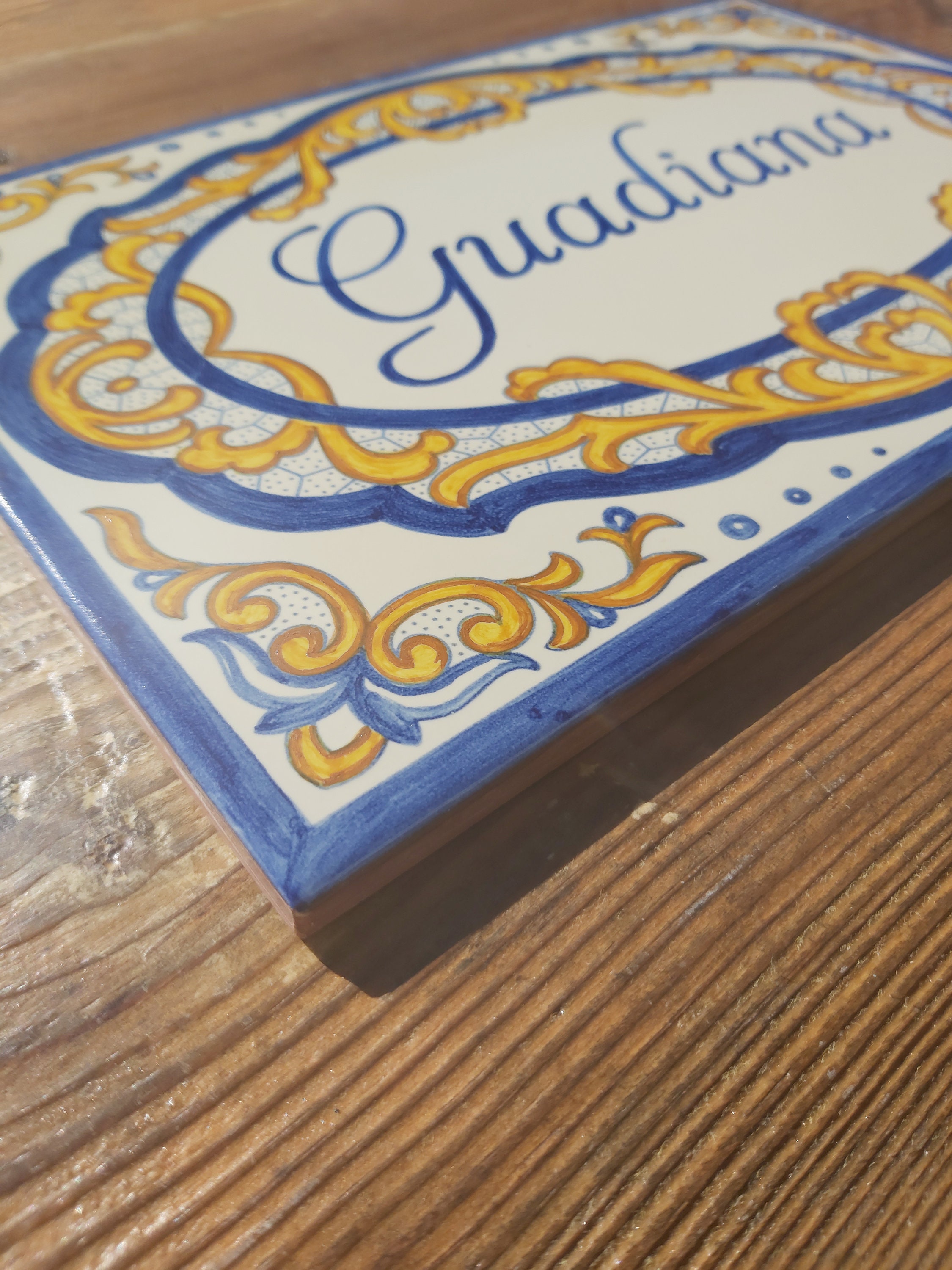 Personalized Ceramic Name Plate 20 X 30 Cm 7.8 X 11.8 Custom Ceramic ...