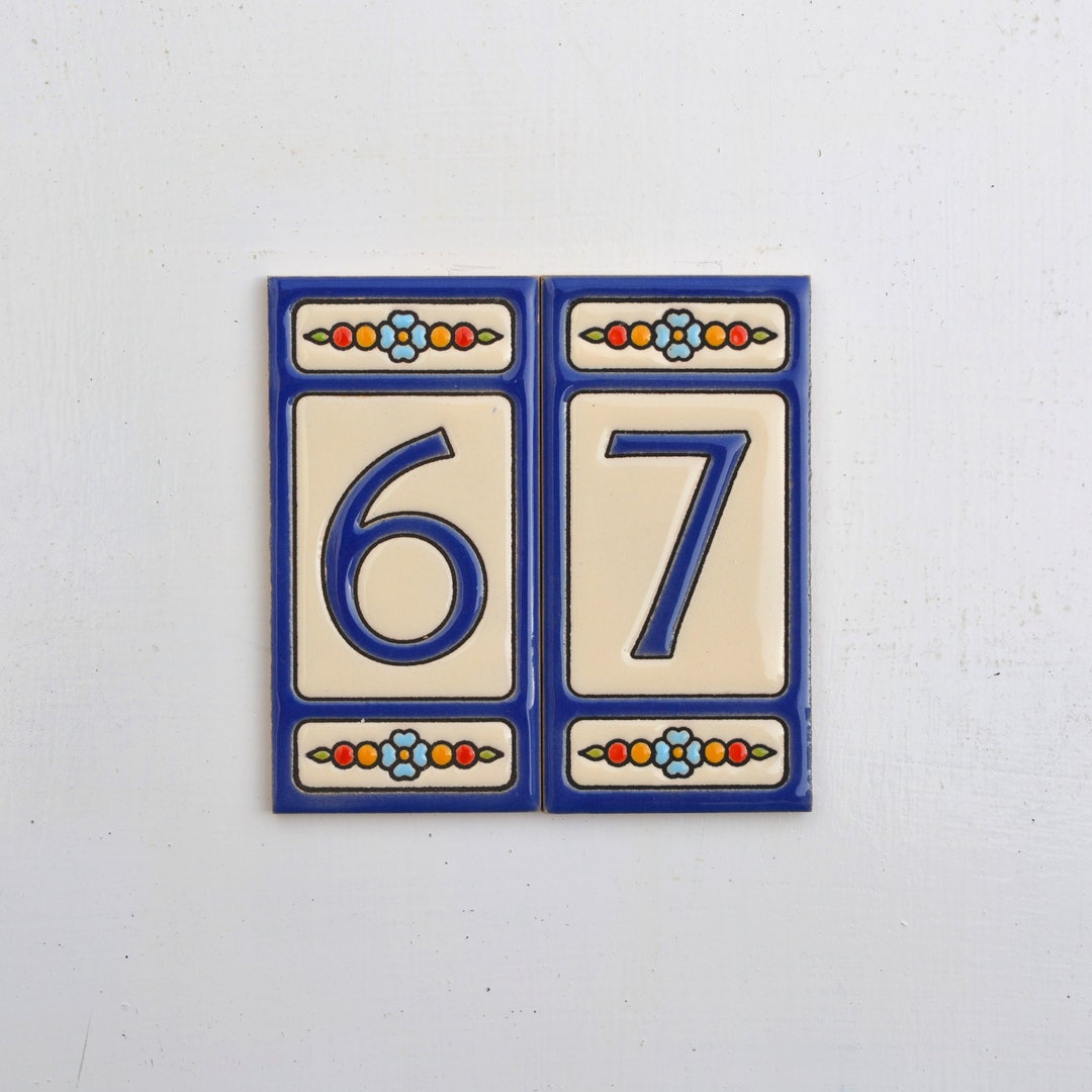 Numbers and Letters for Wall - "atalaya" - Metal Frame - Hand Painted ...