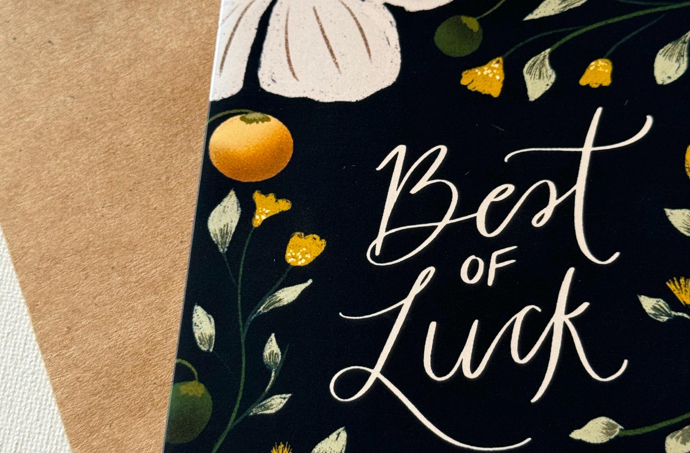 Best of Luck Card, Good Luck Card, Lilikoi Card, Passion Fruit Design ...