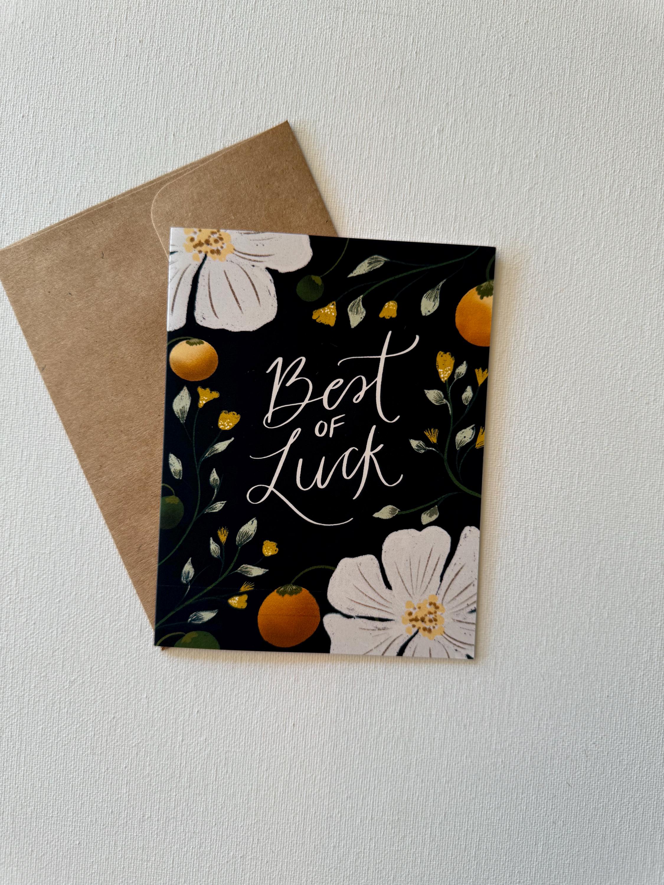 Best of Luck Card, Good Luck Card, Lilikoi Card, Passion Fruit Design ...