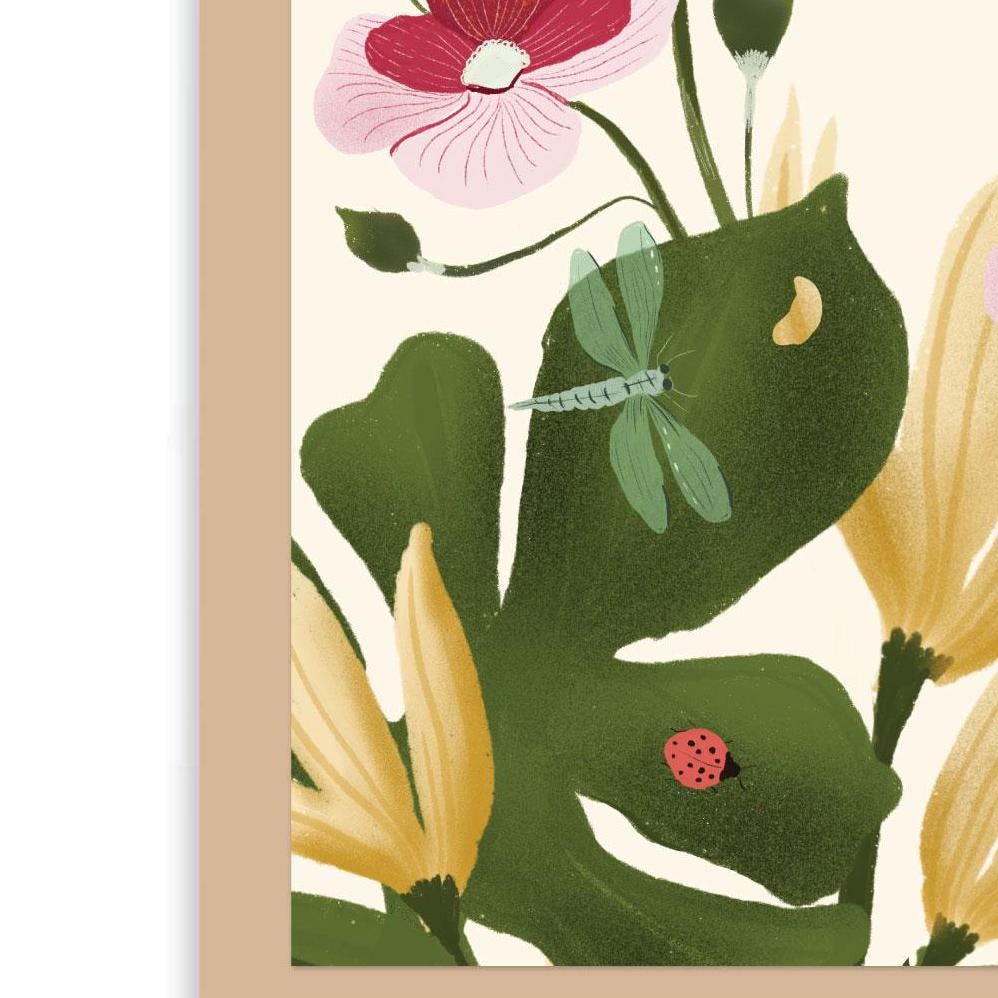 Mahalo Thank You Card: Hand-drawn Botanical Hawaii Card - Etsy