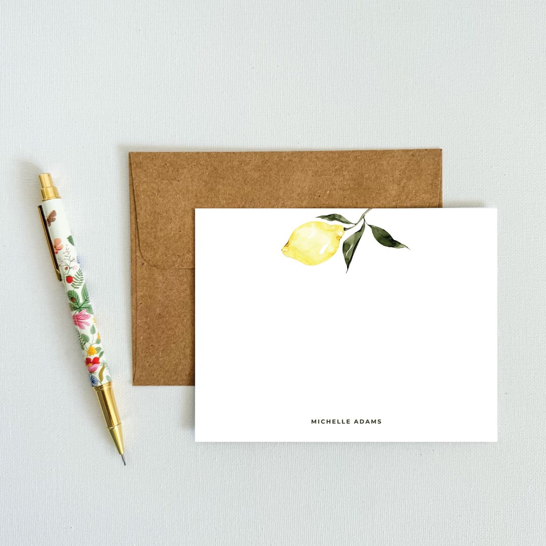Personalized Notecards Set of 12 | Pretty Stationery Gift Ready ...