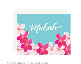 Mahalo Thank You Card - Etsy