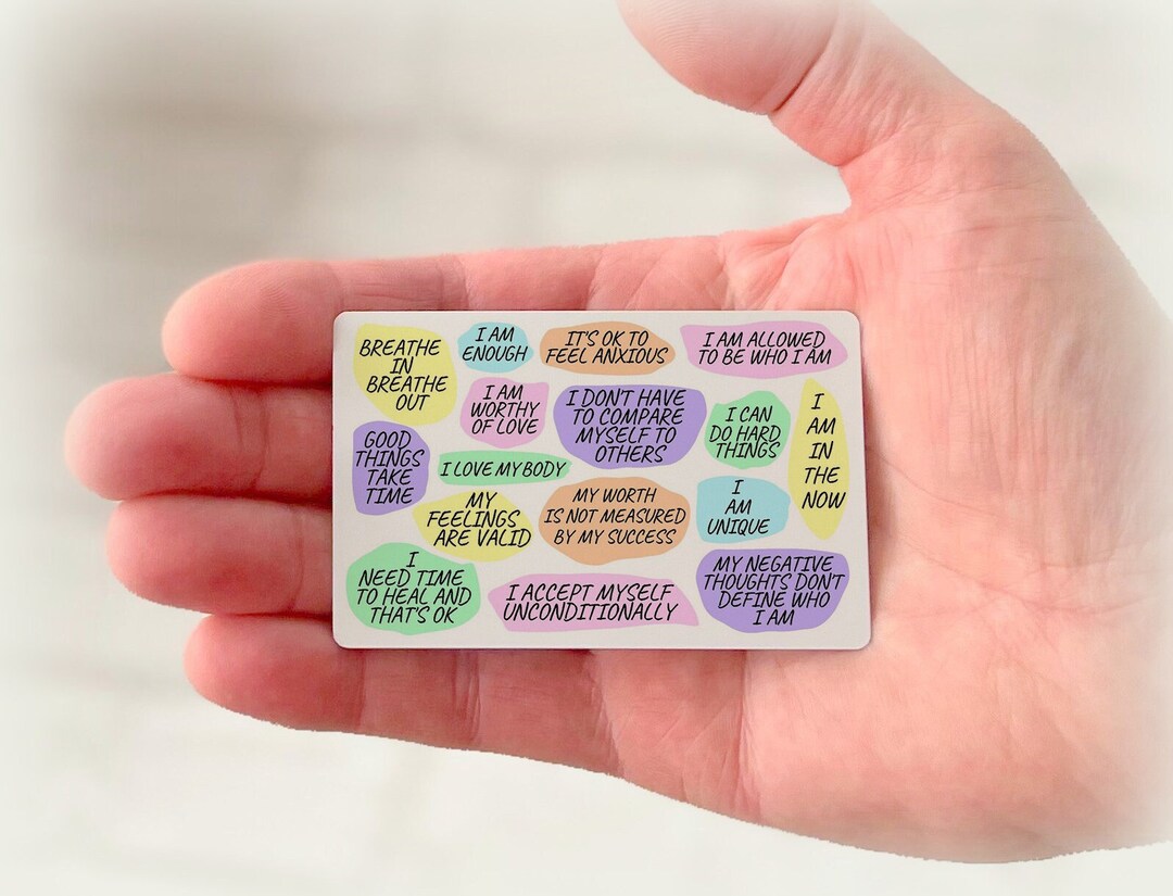 Credit Wallet ID Card, Affirmation Motivational Mindful Gift, Morning ...