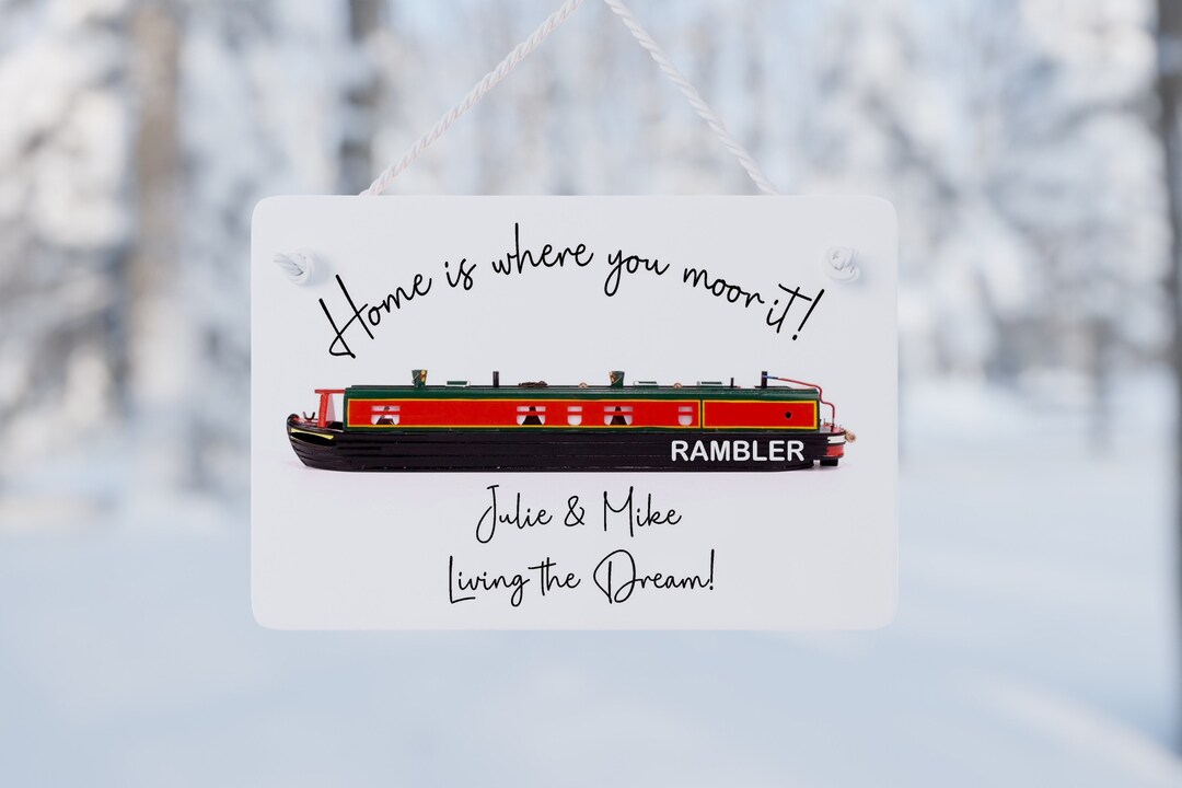 Narrowboat, Barge, Personalised Plaque, Sign, Name of Boat, Metal ...