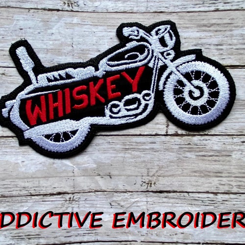 Motorcycle Bike Personalized Iron on Patch Embroidered Custom - Etsy