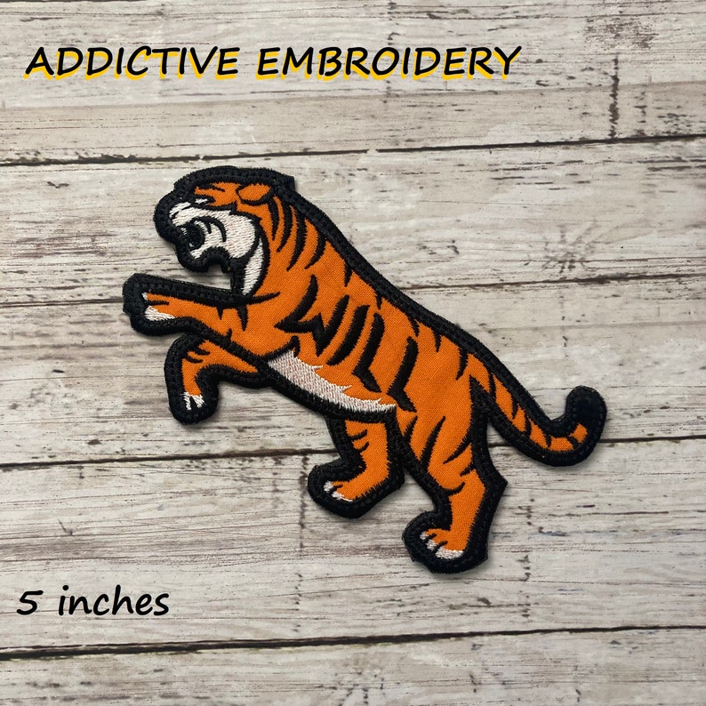 Tiger Personalized Iron on Patch Embroidered Custom Applique - Etsy