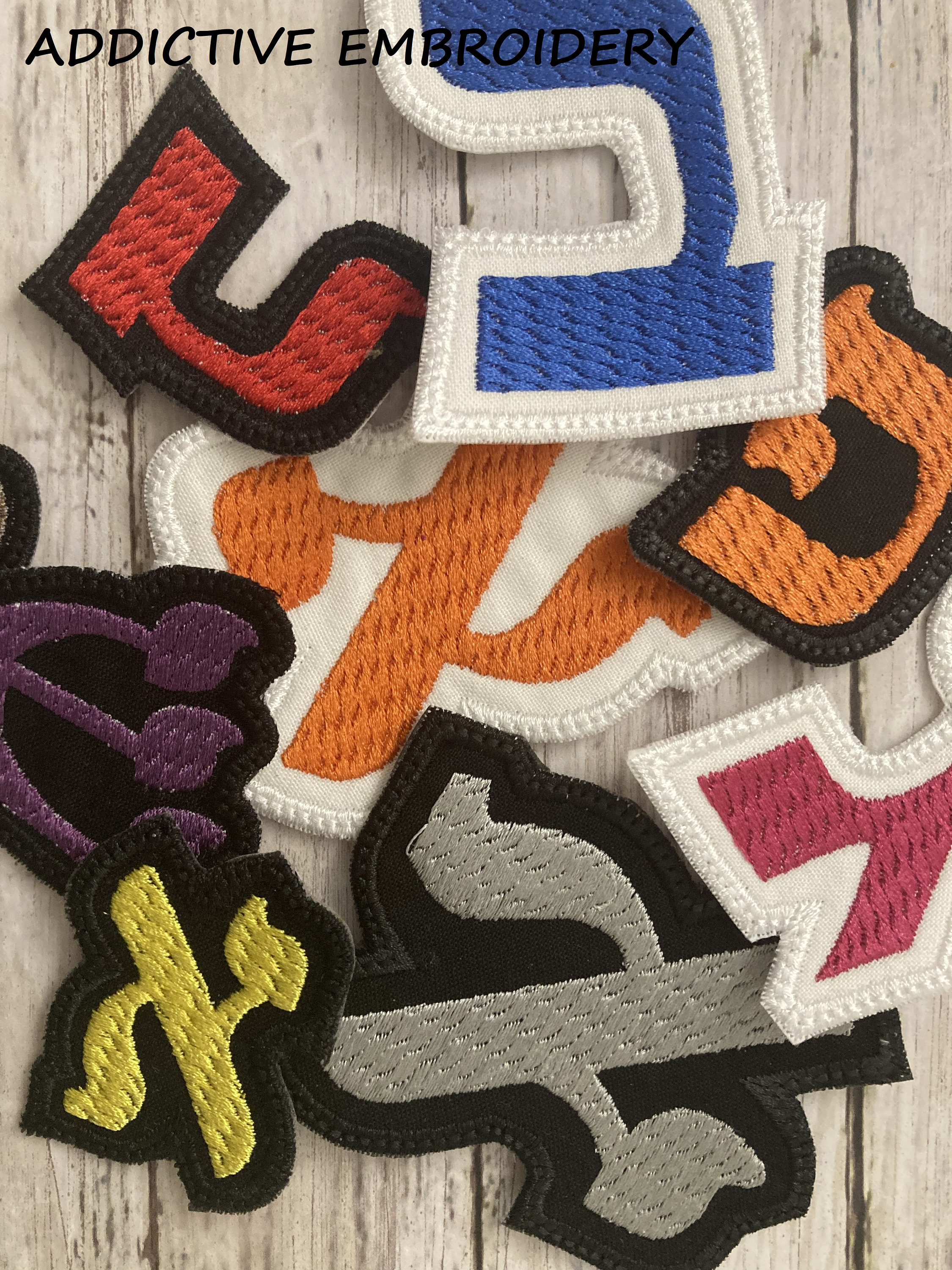 Hebrew Letters Iron on Patch Embroidered Applique Custom Fonts - Etsy