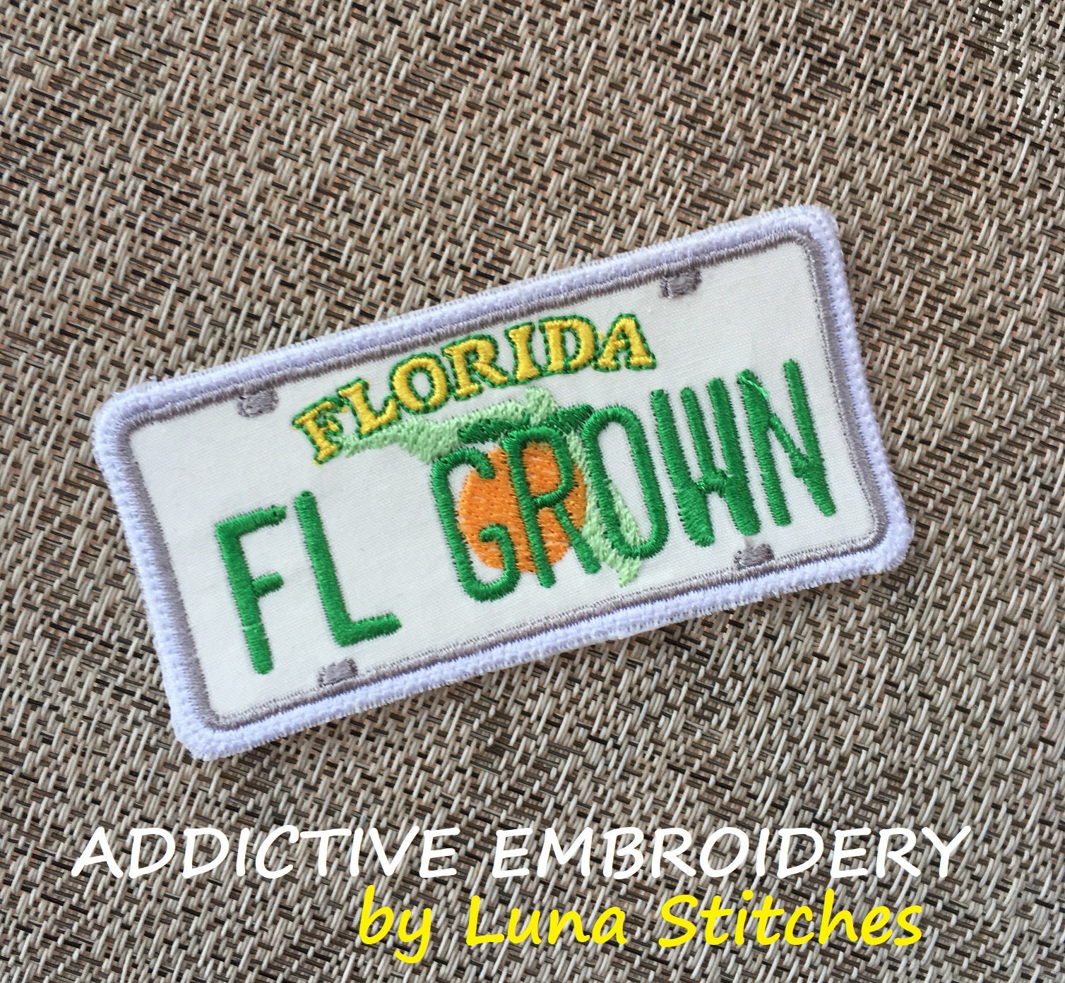 Florida License Plate FL Personalized Iron On Patch | Etsy