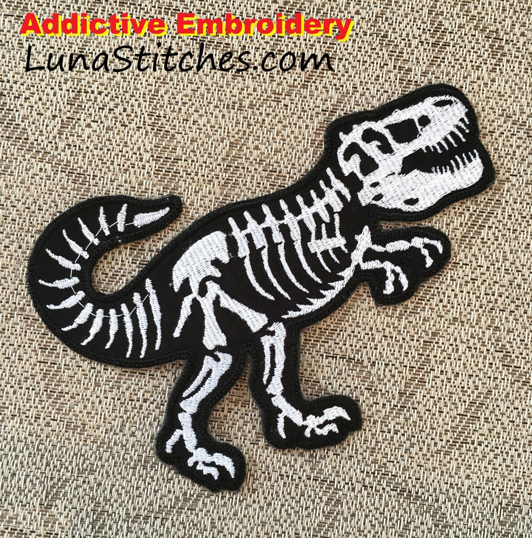 Tyrannosaurus T-rex Dinosaur Iron on Patch Embroidered Applique Dino - Etsy