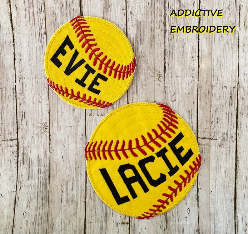 Softball Baseball Personalized Iron on Patch College Embroidered Custom ...