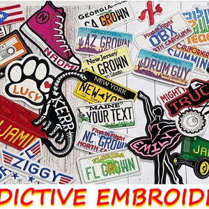 Custom Name Tag Personalized Iron on Patch Building Blocks Custom ...