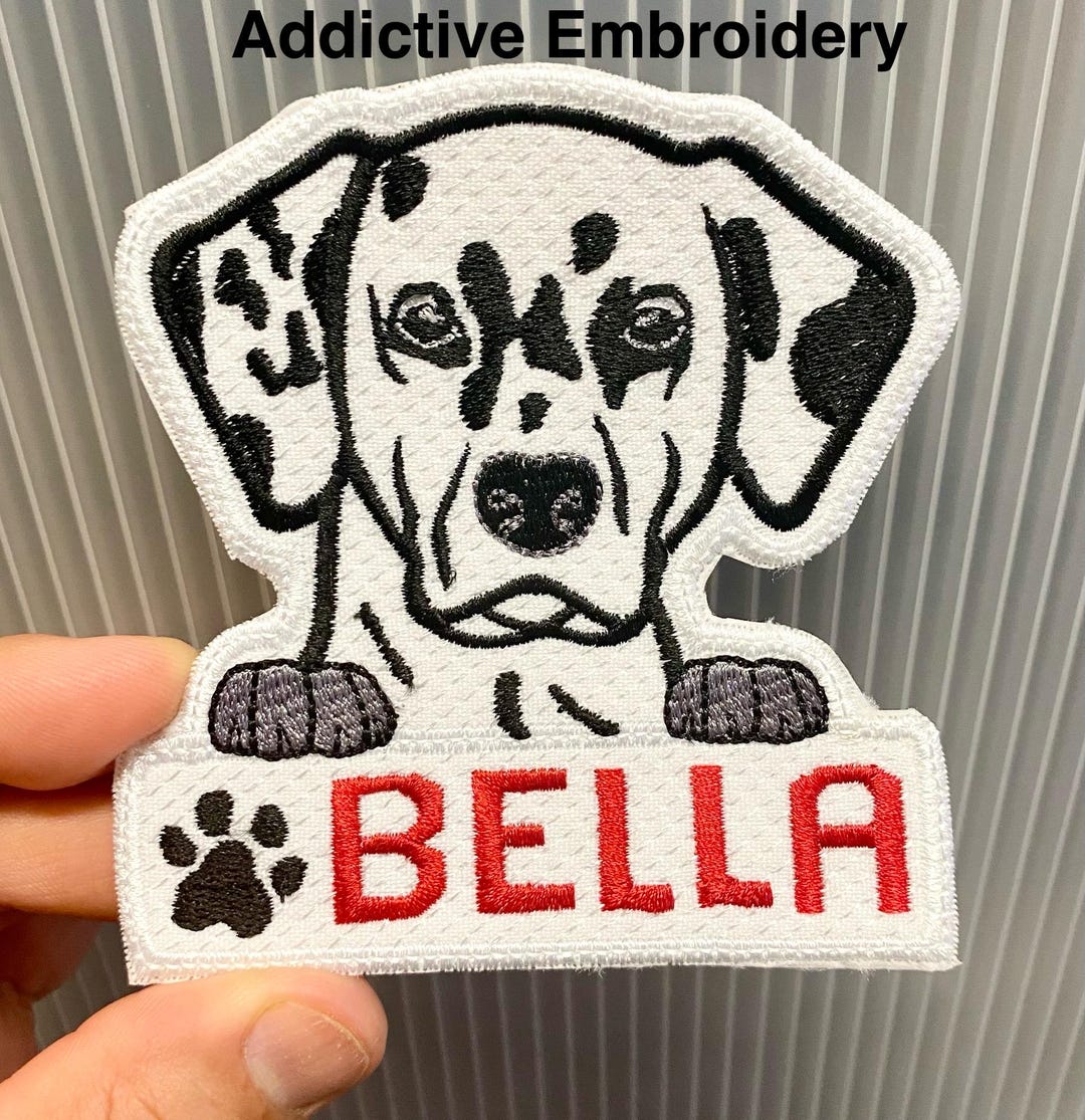 Custom Dalmation Dog Personalized Iron on Patch Embroidered Custom ...