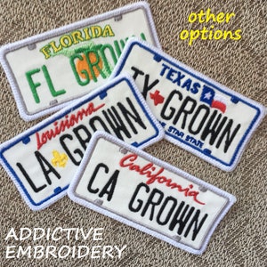 California License Plate CA Iron on Patch Travel Personalized ...