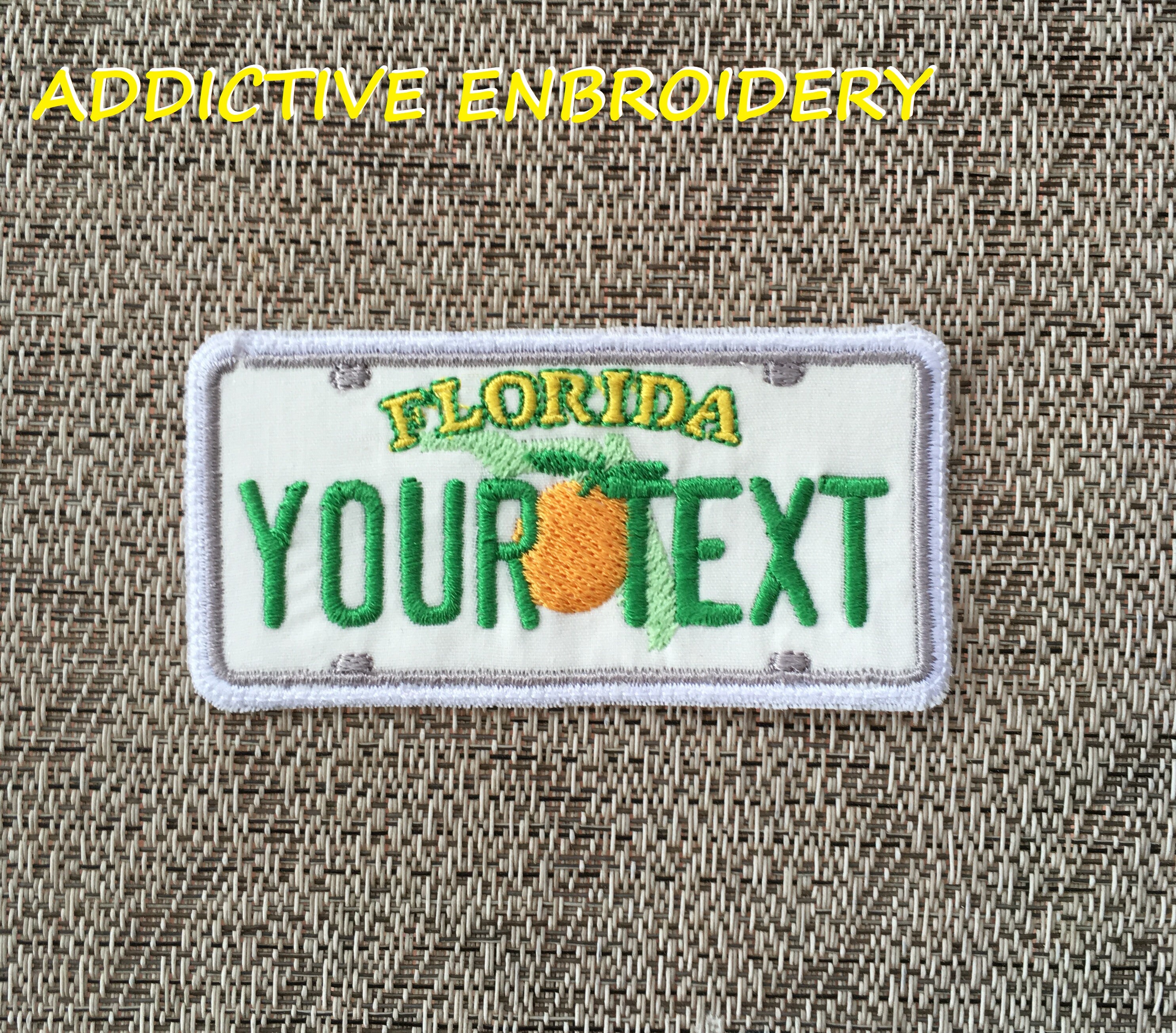 Florida License Plate FL Personalized Iron on Patch | Etsy