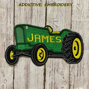 Custom Tractor Personalized Name Iron on Patch Embroidered Applique ...