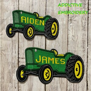 Custom Tractor Personalized Name Iron on Patch Embroidered Applique ...