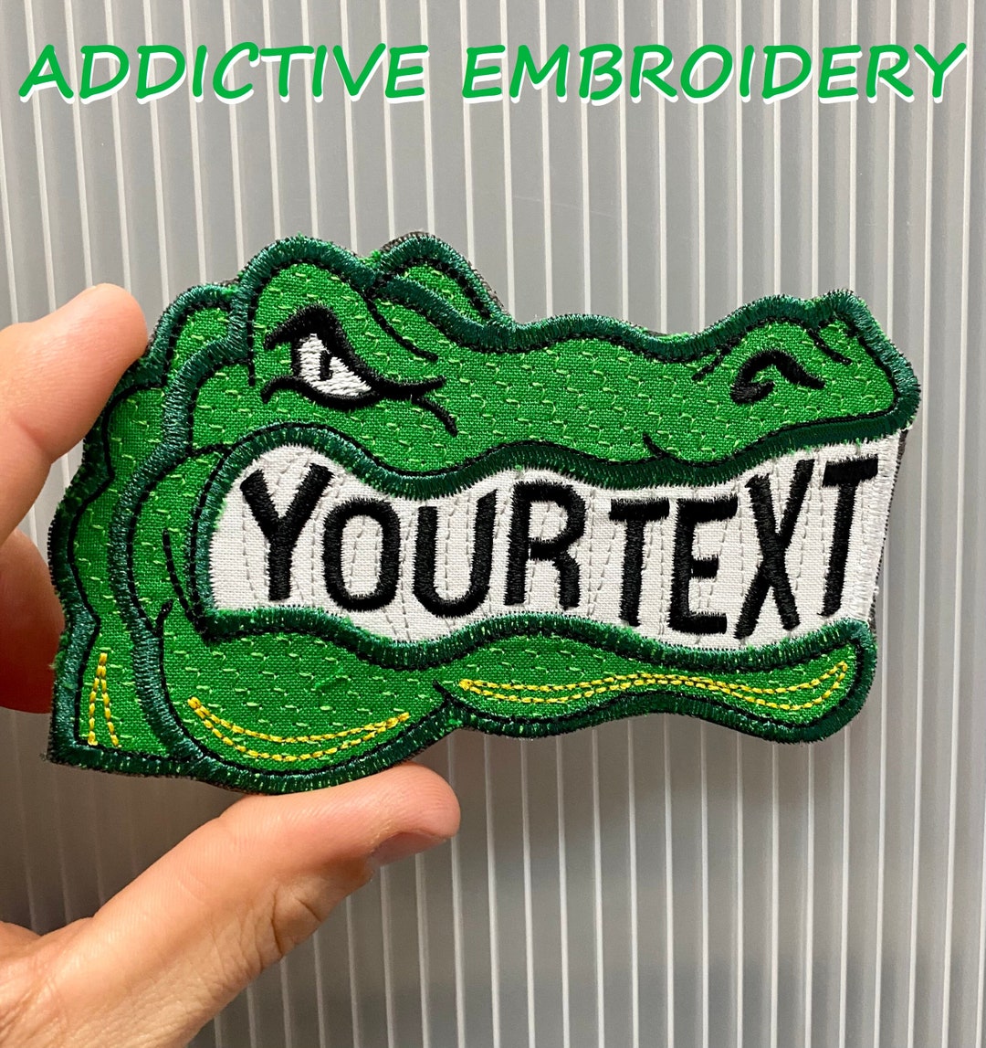 Gator Face Personalized Iron on Patch College Embroidered Custom ...