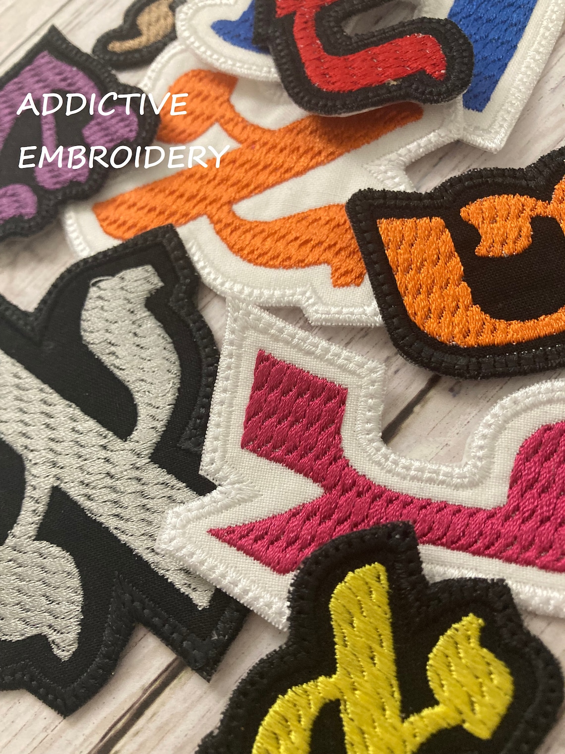 Hebrew Letters Iron on Patch Embroidered Applique Custom Fonts | Etsy