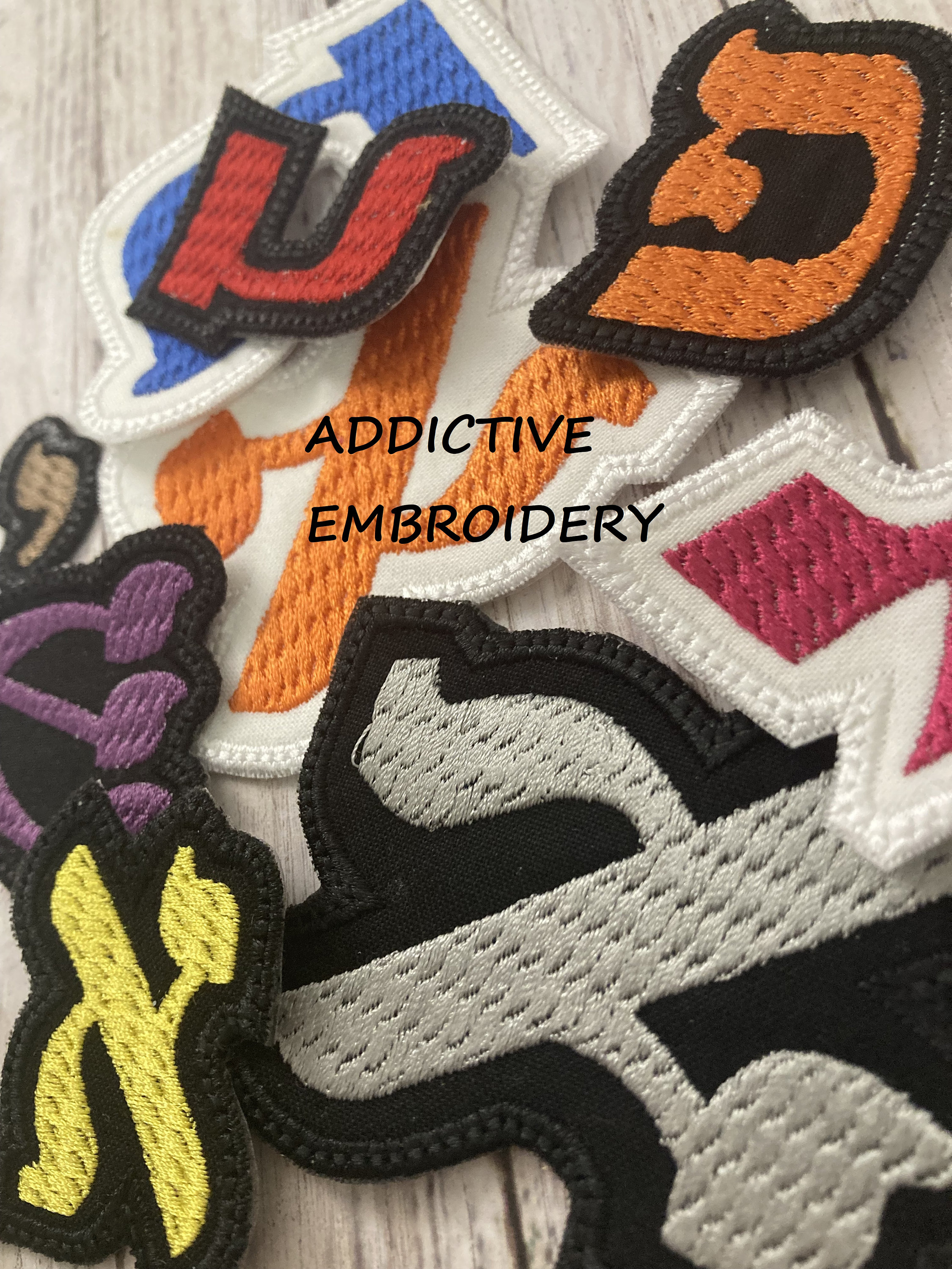 Hebrew Letters Iron on Patch Embroidered Applique Custom Fonts - Etsy